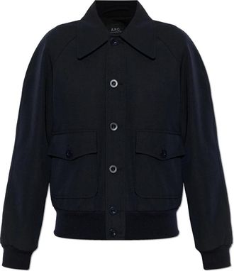 A.P.C. A.p.c., Femme, Vestes, Bleu, Taille: 40 FR Bomber Jacket