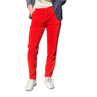 Mason's Slim Fit Baumwoll-Chino-Hosen - - Trousers - Damen - Orange - M