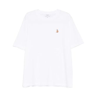 Maison Kitsun&eacute; Dreaming Fox Comfort T-Shirt - - Tops - Herren - Wei&szlig; - M