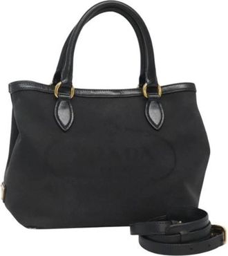 Prada Pre-owned Toile sacs-main - Femme - Pre-owned - Noir - Taille: ONE Size