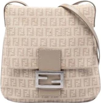 Fendi Sac bandouli&egrave;re Pre-owned en toile - Femme - Pre-owned - Beige - Taille: ONE Size