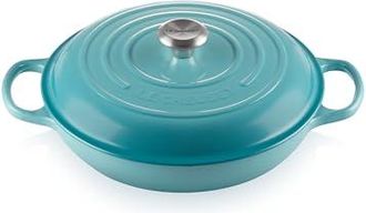 LE CREUSET Le Creuset Signature Gusseisen Gourmet-Profitopf, Rund, &Oslash; 30 cm, 3,5 l, F&uuml;r alle Herdarten inkl. Induktion geeignet, 5,555 kg, Karibik, 21180301702430