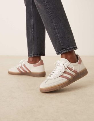 adidas Originals Handball Spezial - Baskets avec semelle en caoutchouc - Gris/rose