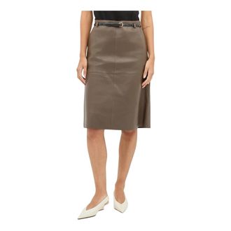 Toteme Panel Lederrock - - Skirts - Damen - Braun - XS