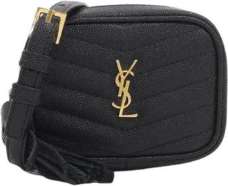 Saint Laurent Pre-owned Sac Bandouli&egrave;re Baby Lou en Cuir de Veau - Femme - Pre-owned - Noir - Taille: ONE Size