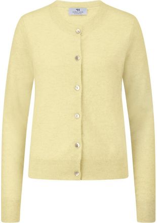 Peter Hahn Strickjacke Rundhals-Ausschnitt Peter Hahn gelb