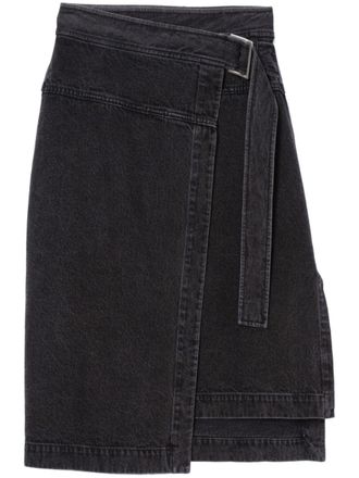 3.1 Phillip Lim jupe portefeuille en jean - Noir