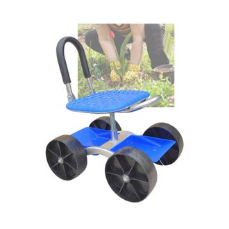 Generic Gartenroller for Den Au&szlig;enbereich Mit Halber Werkzeugablage, Rollbarer Arbeitssitz Verstellbarem,um 360 Grad Drehbarem Sitz, for Die Gartenarbeit Im F