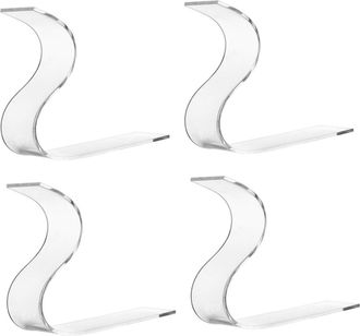 Artibetter 4 St&uuml;ck Teiliges Transparentes S f&ouml;rmiges Acryl Schuhdisplay High Heels Pr&auml;sentationsst&auml;nder Platzsparendes Schuhregal f&uuml;r Einzelhandel Zuhause Schuhg