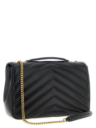 Saint Laurent Loulou Lambskin Leather Shoulder Bag - Black