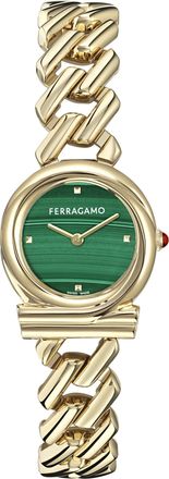 Ferragamo Uhr - Quarz-Analoguhr Gancini Twisted Chain - Gr. unisize - in Gold - f&uuml;r Damen