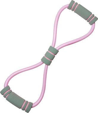 Generic Workout-Arm-Stretchband, Figur-8-Widerstandsband, Leicht, Hautfreundlich, Elastisch, Tragbar, für Frauen Zum Training (Rosa)