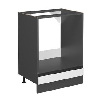 Vicco Meuble pour four R-Line, Blanc, 60 cm J-Shape, sans plan de travail