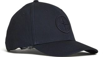 Stone Island unisex, Accessoires, Bleu, Taille: ONE Size Logo Baseball Cap