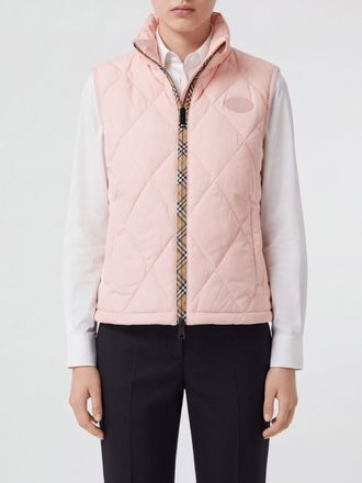 Burberry Gilet matelass&eacute; en nylon &agrave; col montant avec logo EKD