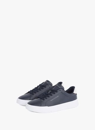 Tommy Hilfiger Sneaker aus genarbtem Leder - Blau
