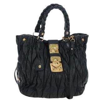 Miu Miu Sac cabas Pre-owned - Femme - Pre-owned - Noir - Taille: ONE Size