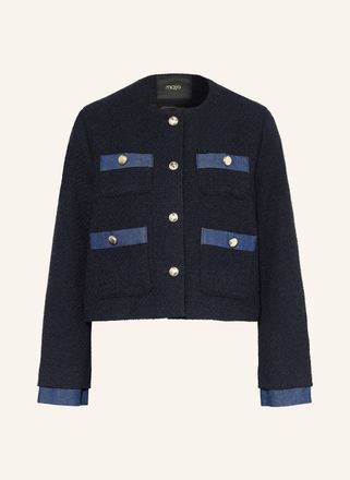 Maje Kastenjacke Aus Boucl&eacute; blau