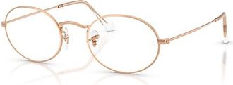 Ray-Ban Oval Optics Rotgold Fassung Klar Glas 51-21