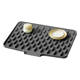 Generico Geschirrtrockenmatten für die Küchentheke | Schnell ablaufende Arbeitsplatte Pad Geschirrabtropfmatte für Badarmatur Waschbecken Kaffeestation Bad Dus