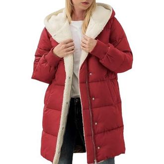 Generic Manteaux dhiver pour femmes UK - Doudoune doubl&eacute;e en polaire - Veste matelass&eacute;e &agrave; capuche - Manteau trench - Vestes matelass&eacute;es pour dames - V&ecirc;tements