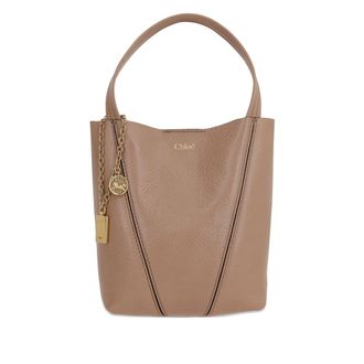 Chlo&eacute; Small Spin Tote Bag In Grained Leather