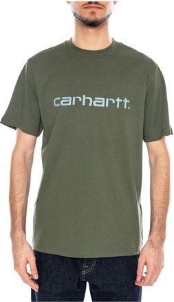 Carhartt Work in Progress Homme, Tops, Vert, Taille: L S/S Script T-Shirt