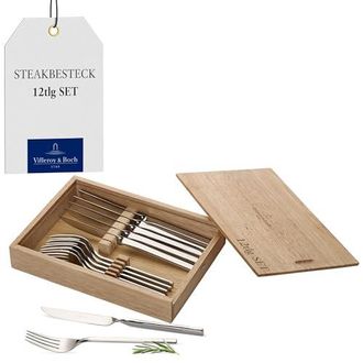 Villeroy & Boch Villeroy und Boch NewWave Steakbesteck f&uuml;r bis zu 6 Personen, 12-teilig, Edelstahl