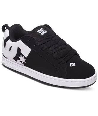 DC Homme Court Graffik Baskets Basses, Noir et Blanc, 44 EU
