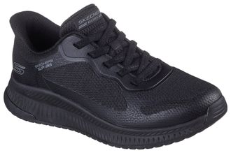 Skechers Slip-On Sneaker SKECHERS BOBS SQUAD 4, Damen, Gr. 37, schwarz (schwarz uni), Mesh, Synthetik, unifarben, Schuhe, Slipper, Freizeitschuh, Halbschuh mit