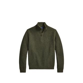 Polo Ralph Lauren Pull col polo en laine m&eacute;lang&eacute;e