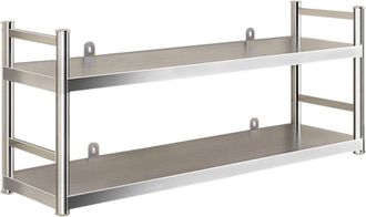 Generic Edelstahl Schrank Werkstatt Metallschrank Kombinierbares Design Inklusive Seitengel&auml;nder Dreieckige Verst&auml;rkung Am Boden in Verschiedenen Gr&ouml;&szlig;en Erh&auml;l