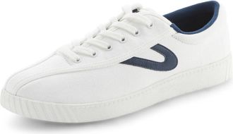 Tretorn Herren Nylite Canvas Sneakers, weiß/Marineblau, 41.5 EU