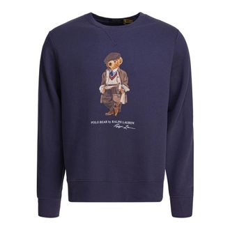 Polo Ralph Lauren Homme, Sweatshirts et sweats &agrave; capuche, Bleu, Taille: XL Heritage Bear Fleece SweaT-shirt