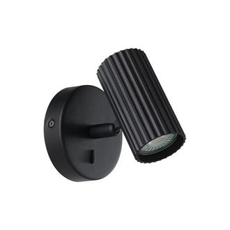 Eglo Applique murale int&eacute;rieure Portillo, luminaire avec spot orientable, lampe de lecture en m&eacute;tal noir, douille GU10