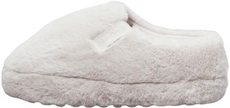 Calvin Klein Damen Hausschuhe Home Anke Slipper Fur Pl&uuml;sch, Mehrfarbig (Triple Eggshell), 40