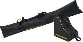 Fischer Eco XC Skitasche f&uuml;r Langlaufski - 195cm - robuste Tasche f&uuml;r Langlauf Ski - f&uuml;r EIN Paar Classic oder Skating Skier - inkl Nordic Eco Schuhtasche f&uuml;r