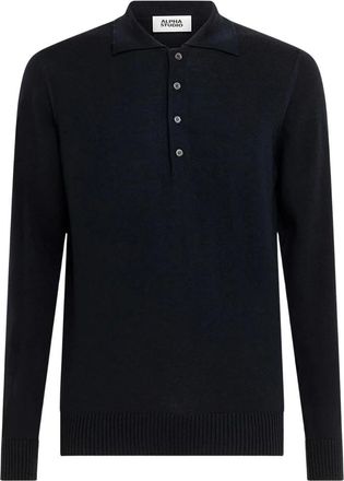 Alpha Industries Homme, Tops, Bleu, Taille: L Polo Boutonn&eacute;