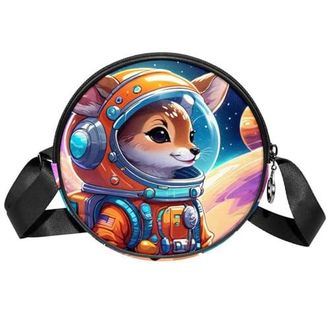 Generic Sac &agrave; bandouli&egrave;re circulaire pour femme, petit sac &agrave; bandouli&egrave;re avec fermeture &eacute;clair, bretelles r&eacute;glables, style d&eacute;contract&eacute;, pour femmes et filles