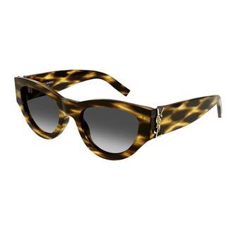 Saint Laurent Monogram Cat-Eye Sonnenbrille - - Accessories - Damen - Braun - 53 MM