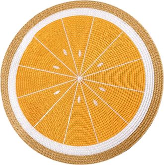 BESPORTBLE Generisch Rundes W&auml;rmeisolierendes Tischset mit Zitronenmuster rutschfest Hitzebest&auml;ndige Teller und Sch&uuml;sselunterlage f&uuml;r K&uuml;che und Esszimmer