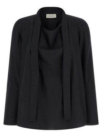 Christophe Lemaire Womens Black Cotton Blouse
