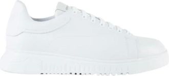Emporio Armani Homme, Chaussures, Blanc, Taille: 40 EU Low Top Baskets
