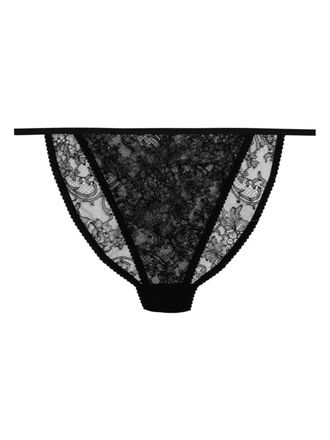 Dolce & Gabbana string &agrave; bordure en dentelle - Noir