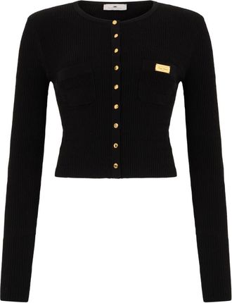 Elisabetta Franchi Femme, Pulls, Noir, Taille: 42 FR Hauts