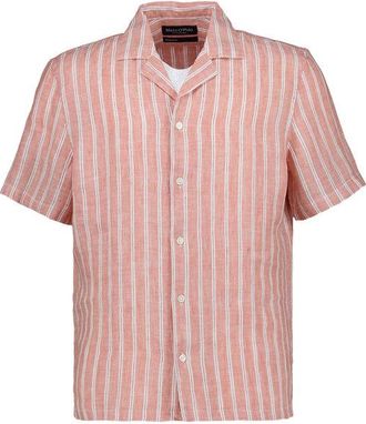 Marc O'Polo Herren Kurzarmhemd orange Leinen