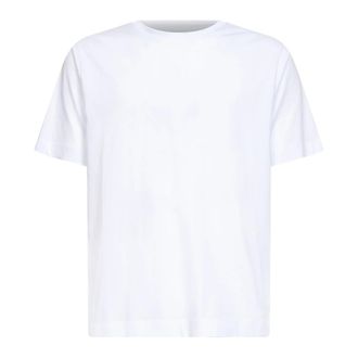 Dries Van Noten Homme, Tops, Blanc, Taille: S T-Shirt en Jersey de Coton