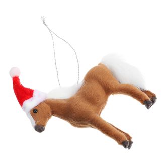 Cabilock Niedliche Pferde Weihnachtsbaum Anh&auml;nger H&auml;ngende Dekorationen f&uuml;r Weihnachten Zubeh&ouml;r f&uuml;r Christbaum und Partydekoration Pferdeliebhaber und Festlich