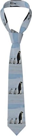Generic Cravate DAffaires Manchot De LAntarctique Marchant Sur La Neige Formelle Necktie Classique Cravates Homme Pour Travail F&ecirc;te Mariage