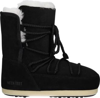 Moon Boot MB EVX Boot Suede / Shearling - Femme - Chaussures - Noir - Taille: 35 EU
